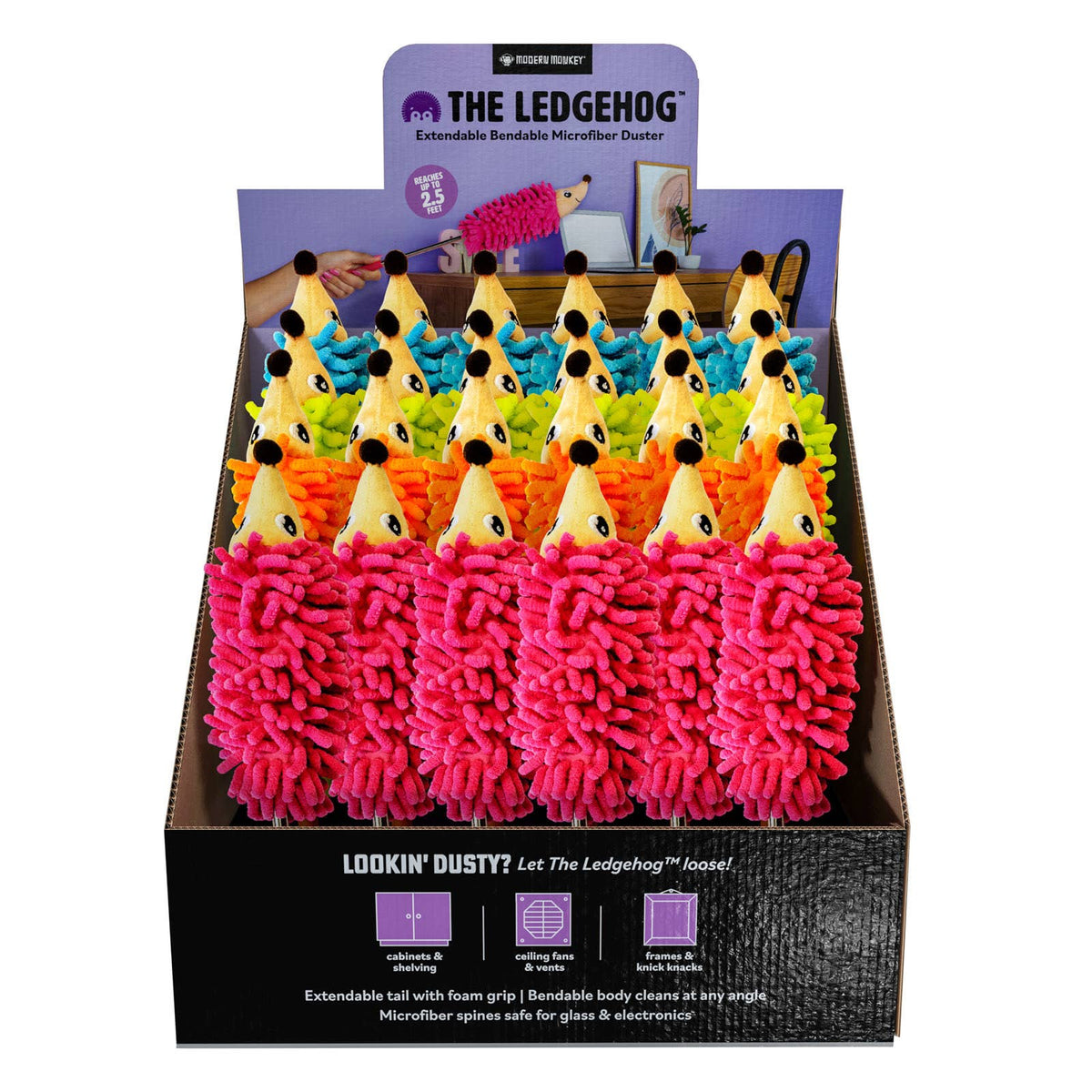 Modern Monkey The Ledgehog™ Extend/Bend Microfiber Duster — Clean Home ...